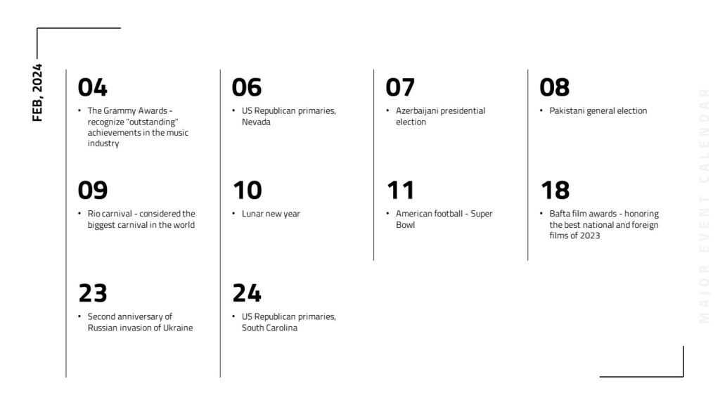 Free 2024 Events Calendar Template PowerPoint & Google Slides