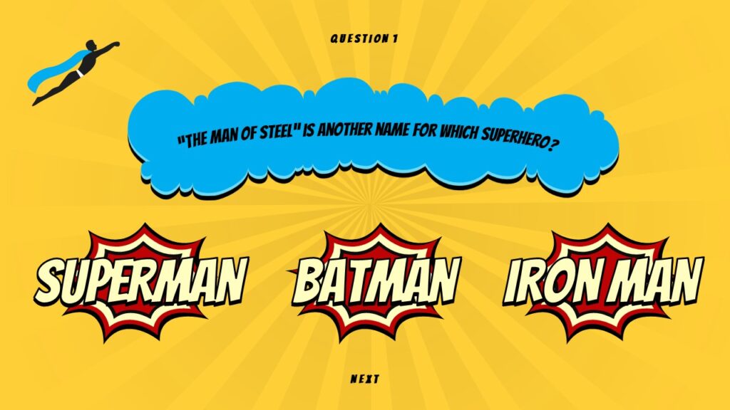 Free Superhero Family feud PowerPoint & Google Slides Themes