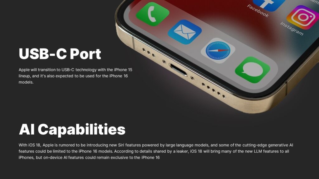 Free Apple iPhone 16 PPT and Google Slides Template | Slidechef