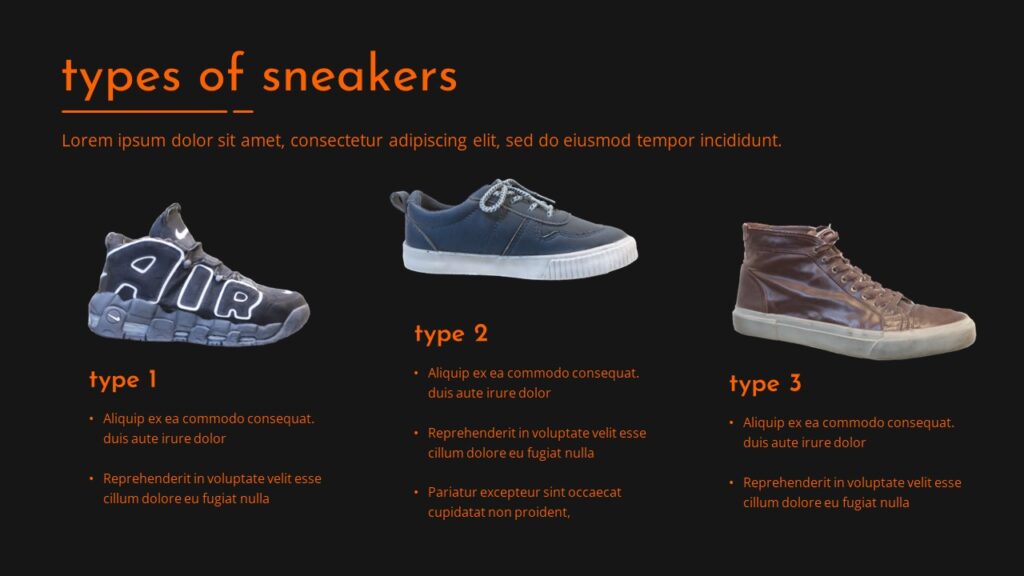 Free Sneakers Shop Pitch Deck Template PPT & Google Slides
