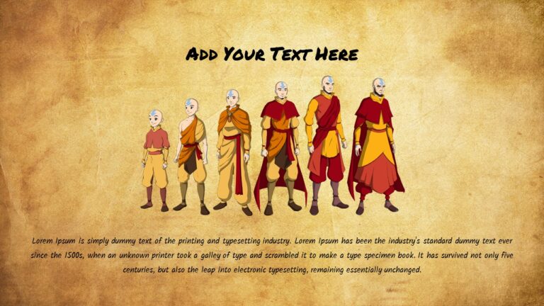 Free Avatar The Last Airbender Anime Template for PPT & Google Slides