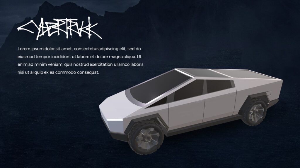 Free Tesla Cybertruck Template for PowerPoint And Google Slides