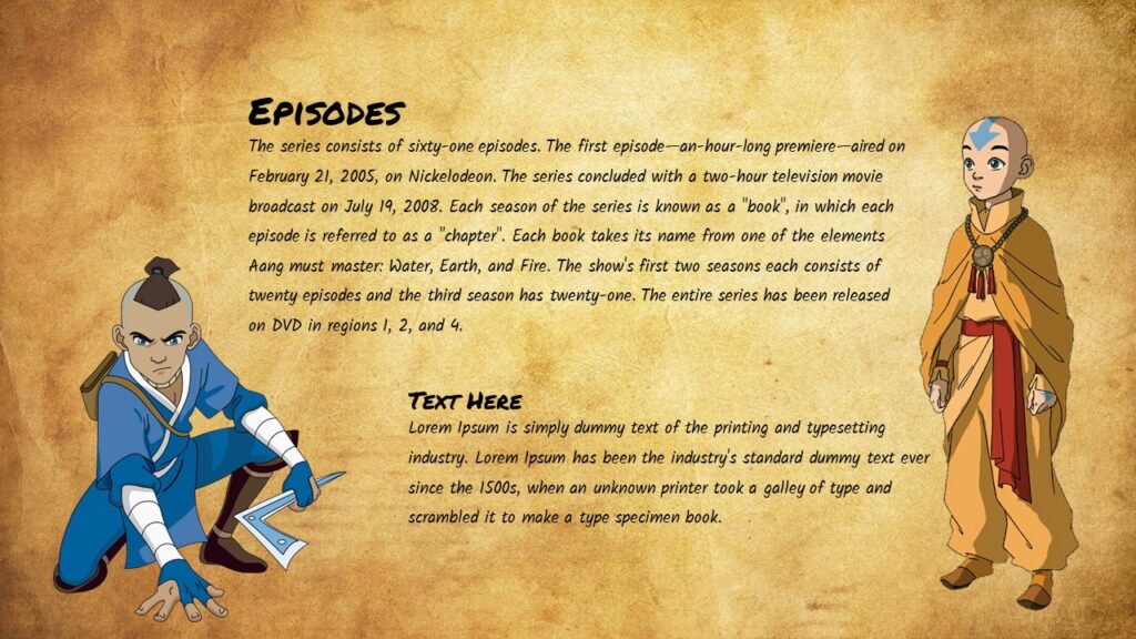 Free Avatar The Last Airbender Anime Template for PPT & Google Slides