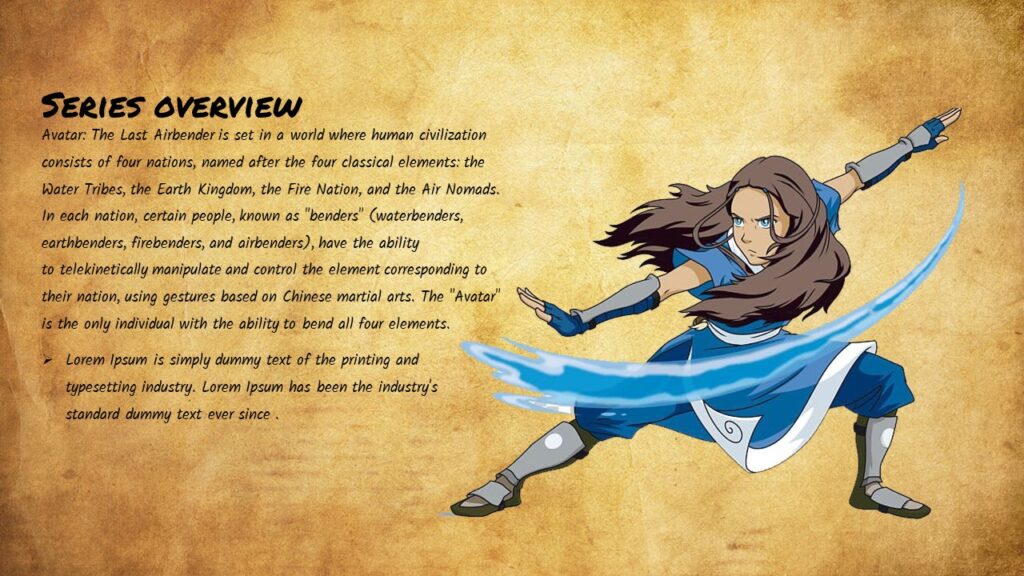 Free Avatar The Last Airbender Anime Template for PPT & Google Slides