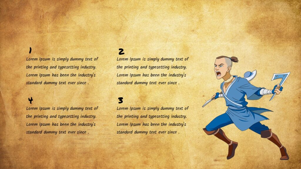 Free Avatar The Last Airbender Anime Template for PPT & Google Slides