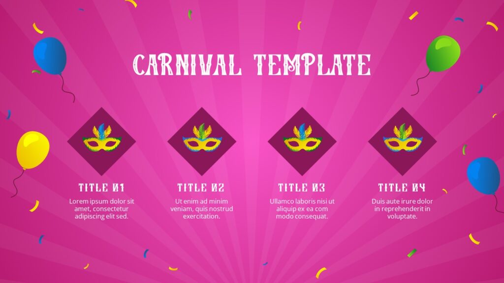 Free Amusing Pink Carnival PowerPoint Template and Google Slides