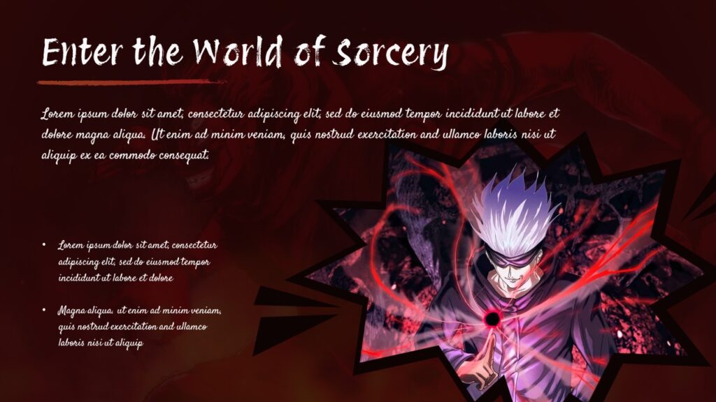 Free Jujutsu Kaisen Anime Google Slides And PPT Template
