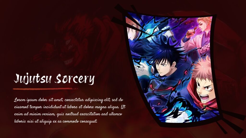 Free Jujutsu Kaisen Anime Google Slides And PPT Template