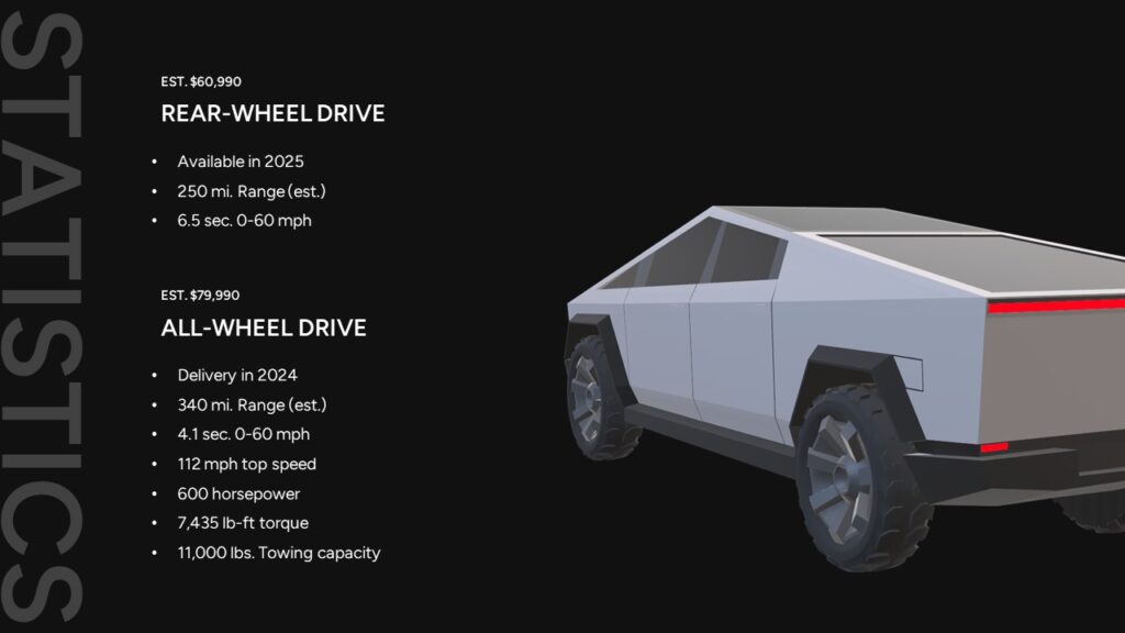 Free Tesla Cybertruck Template for PowerPoint And Google Slides