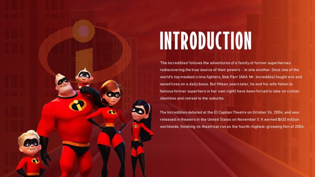 Free The Incredibles Presentation Template PPT & Google Slides