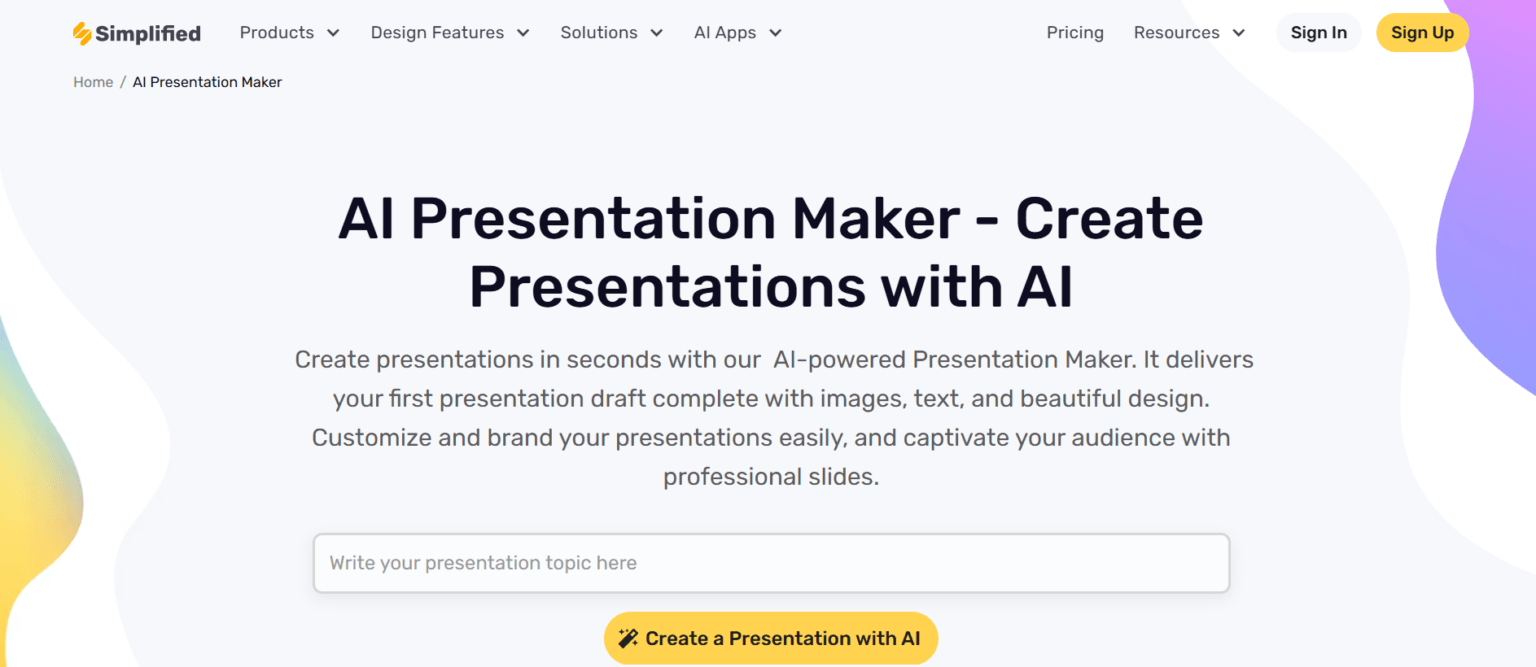 Alternatives To Gamma AI To Make Presentation Super Easy - SlideChef