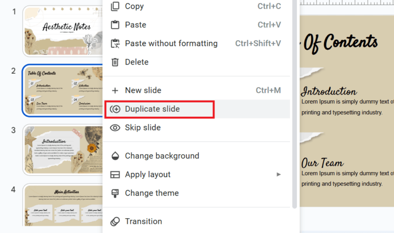 How to Copy, Paste and Duplicate Slides in Google Slides - SlideChef