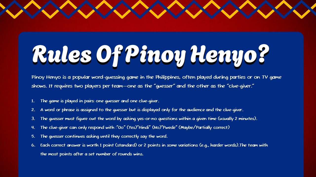 Pinoy Henyo Game Template | Free PowerPoint and Google Slides - SlideChef