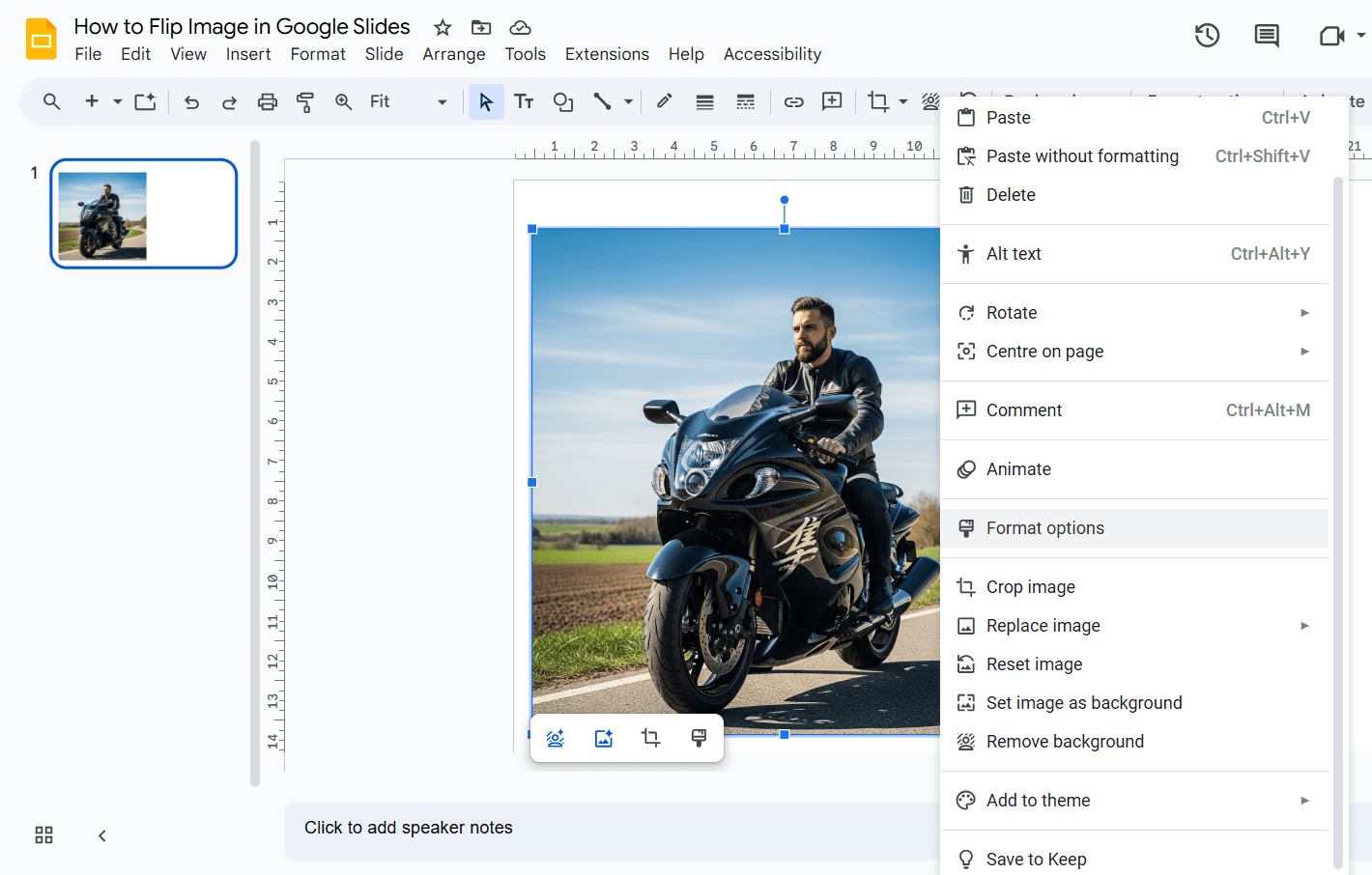 How to Flip an Image in Google Slides| Step by Step Guide to Mirror Image in Google Slides