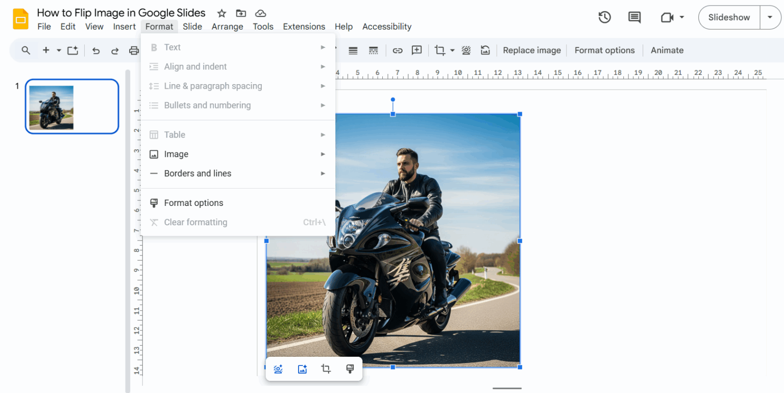 How to Flip an Image in Google Slides| Step by Step Guide to Mirror ...