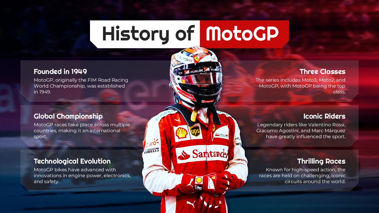 Free MotoGP PowerPoint Template and Google Slides - SlideChef