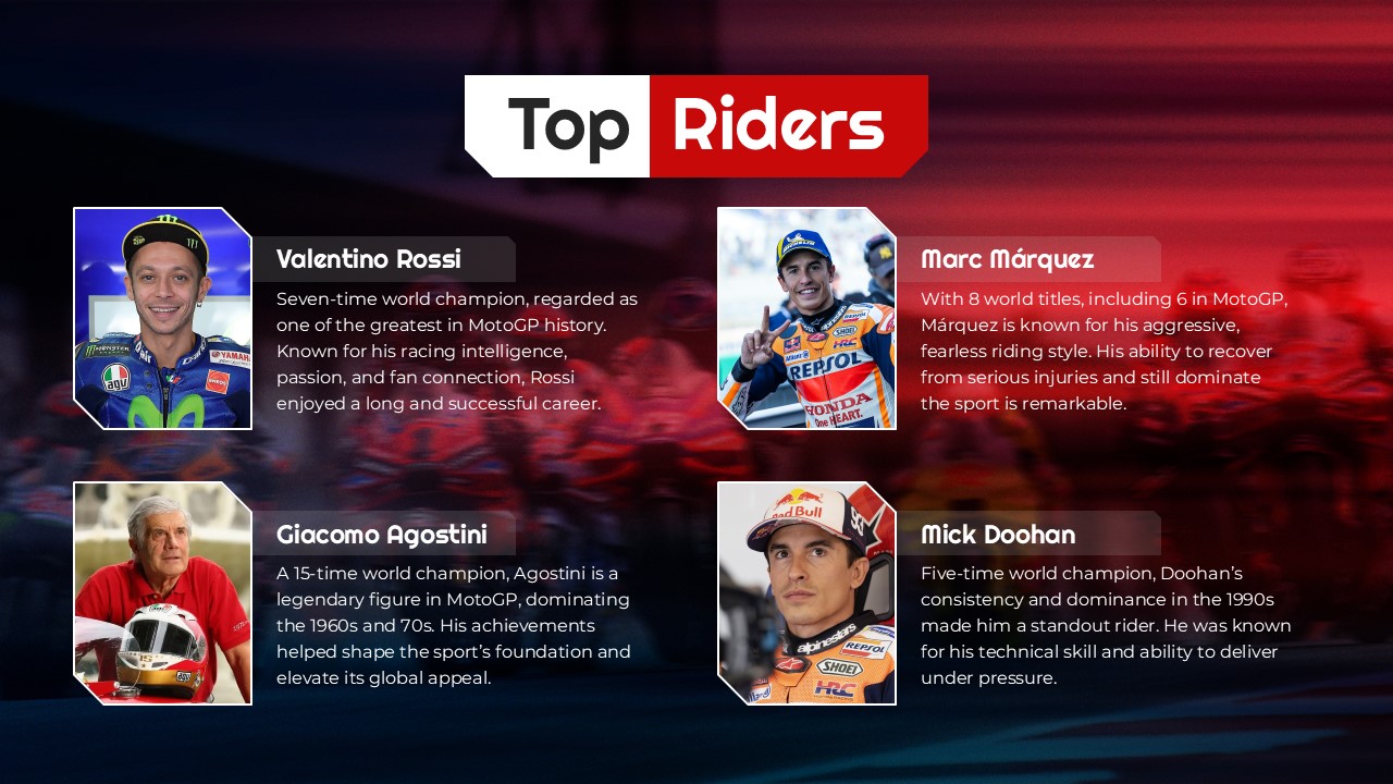 Free MotoGP PowerPoint Template and Google Slides - SlideChef