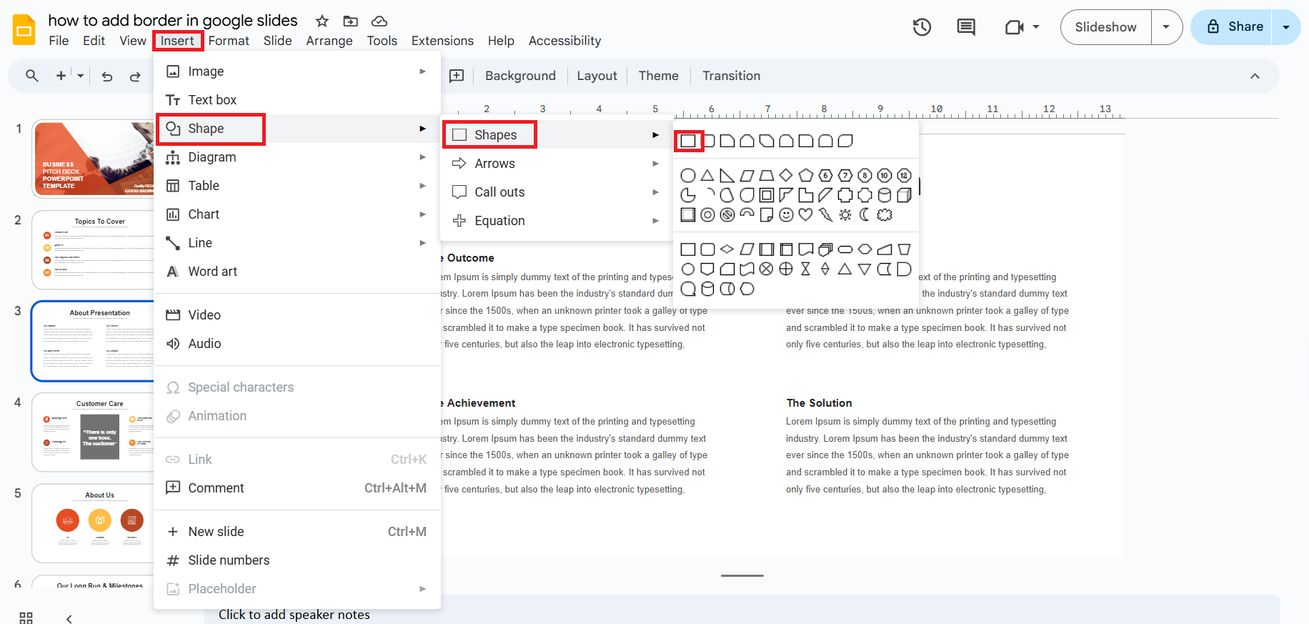 How to add a border in Google Slides | SlideChef Tutorials