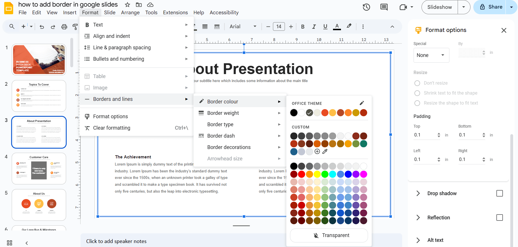How to add a border in Google Slides | SlideChef Tutorials