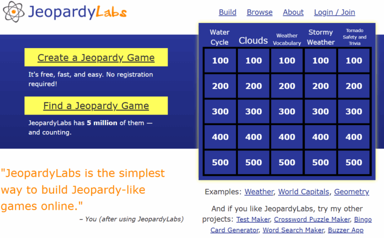 Top 10 Free Jeopardy Templates | Ultimate Jeopardy Game Maker - SlideChef