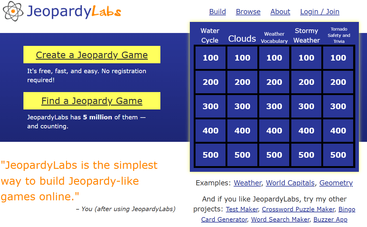 Top 10 Free Jeopardy Templates | Ultimate Jeopardy Game Maker - SlideChef