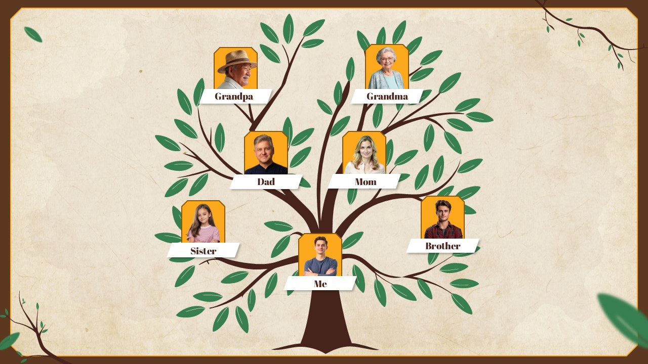 Free Family Tree Template | Interactive PPT & Google Slides - SlideChef