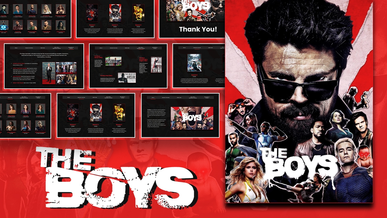 The Boys Inspired Template | Dark Action PPT & Google Slides - SlideChef