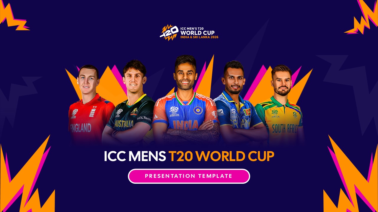 T20 World Cup 2026 Template | Teams, Matches, Stadiums & More - SlideChef