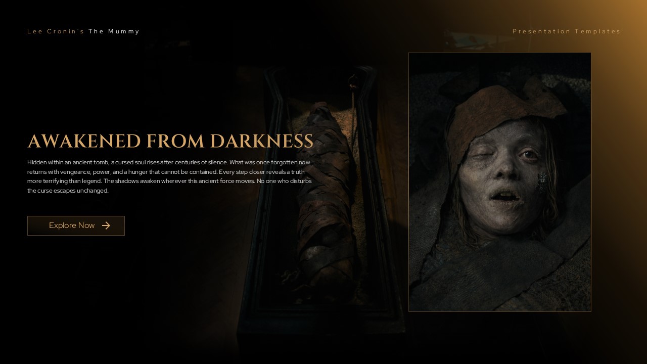 The Mummy Movie Template PowerPoint and Google Slides