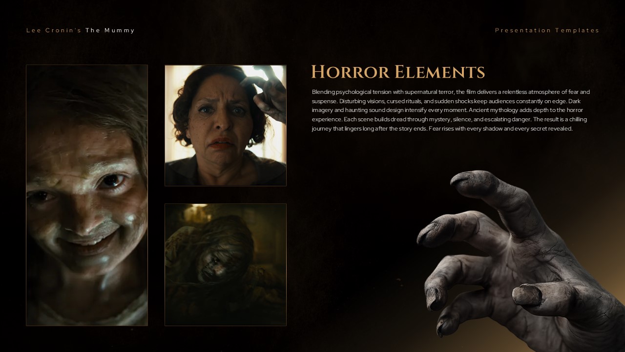 The Mummy Movie Template PowerPoint and Google Slides