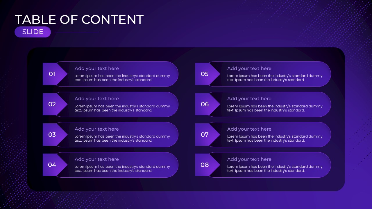 Creative Table of Contents PowerPoint Template - SlideChef