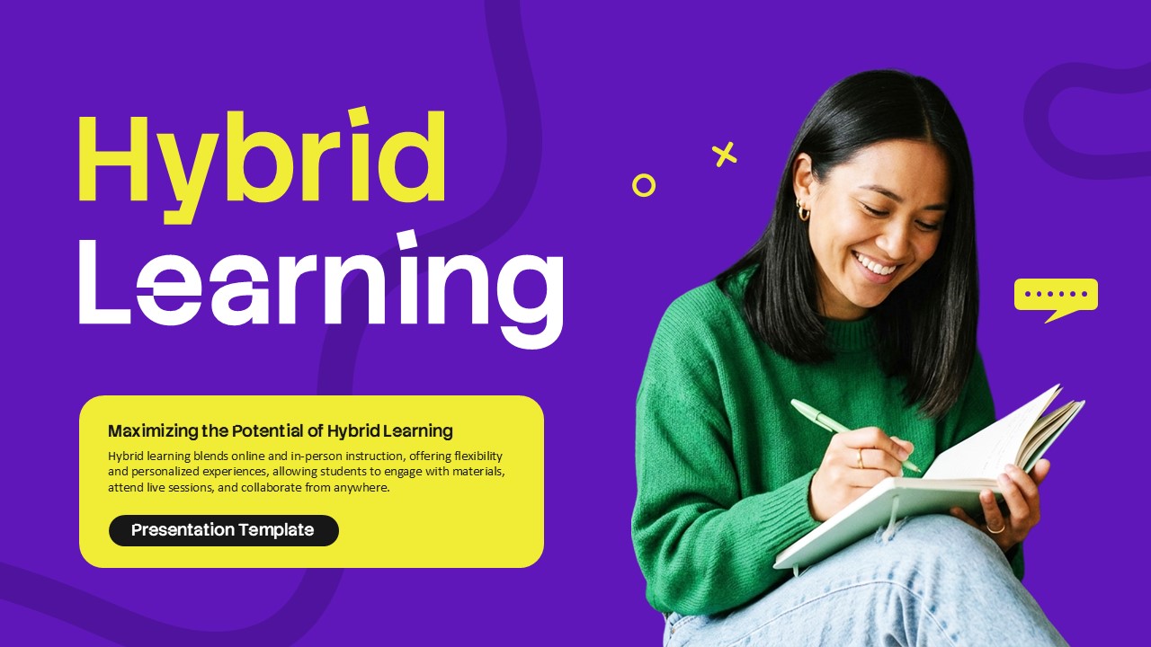 Hybrid Learning PowerPoint Template and Google Slides
