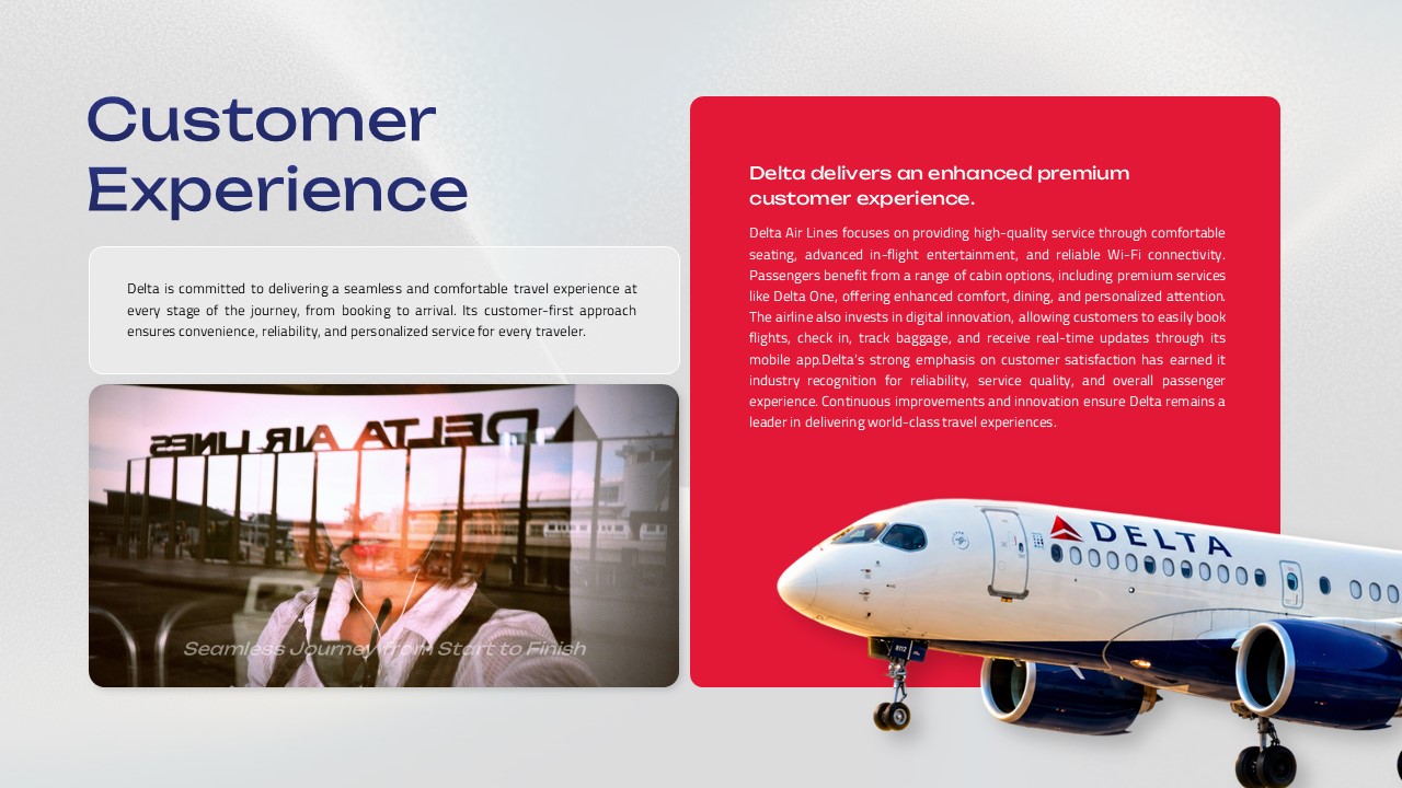 Delta Airlines Theme Template PowerPoint - SlideChef