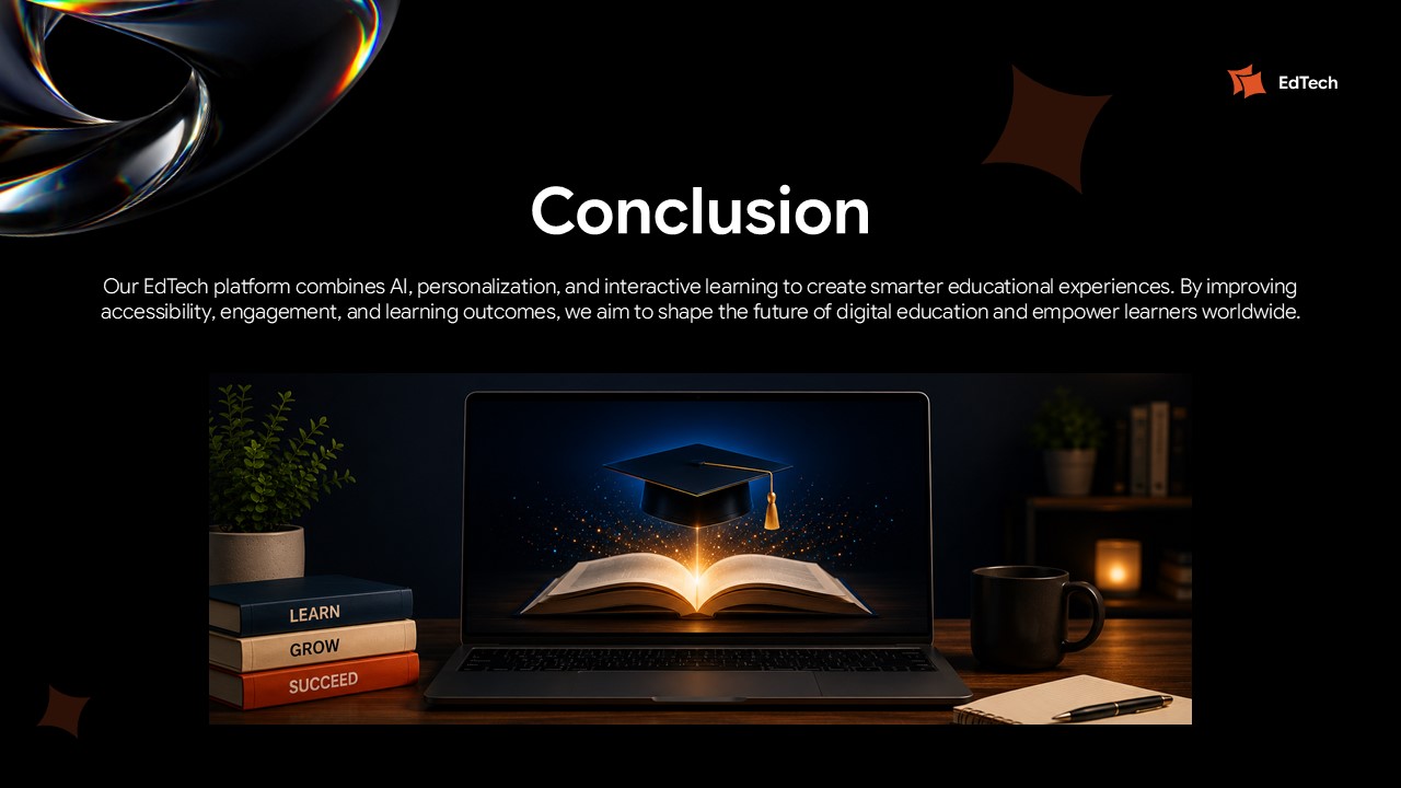 EdTech Startup Pitch Deck Template for PowerPoint & Canva