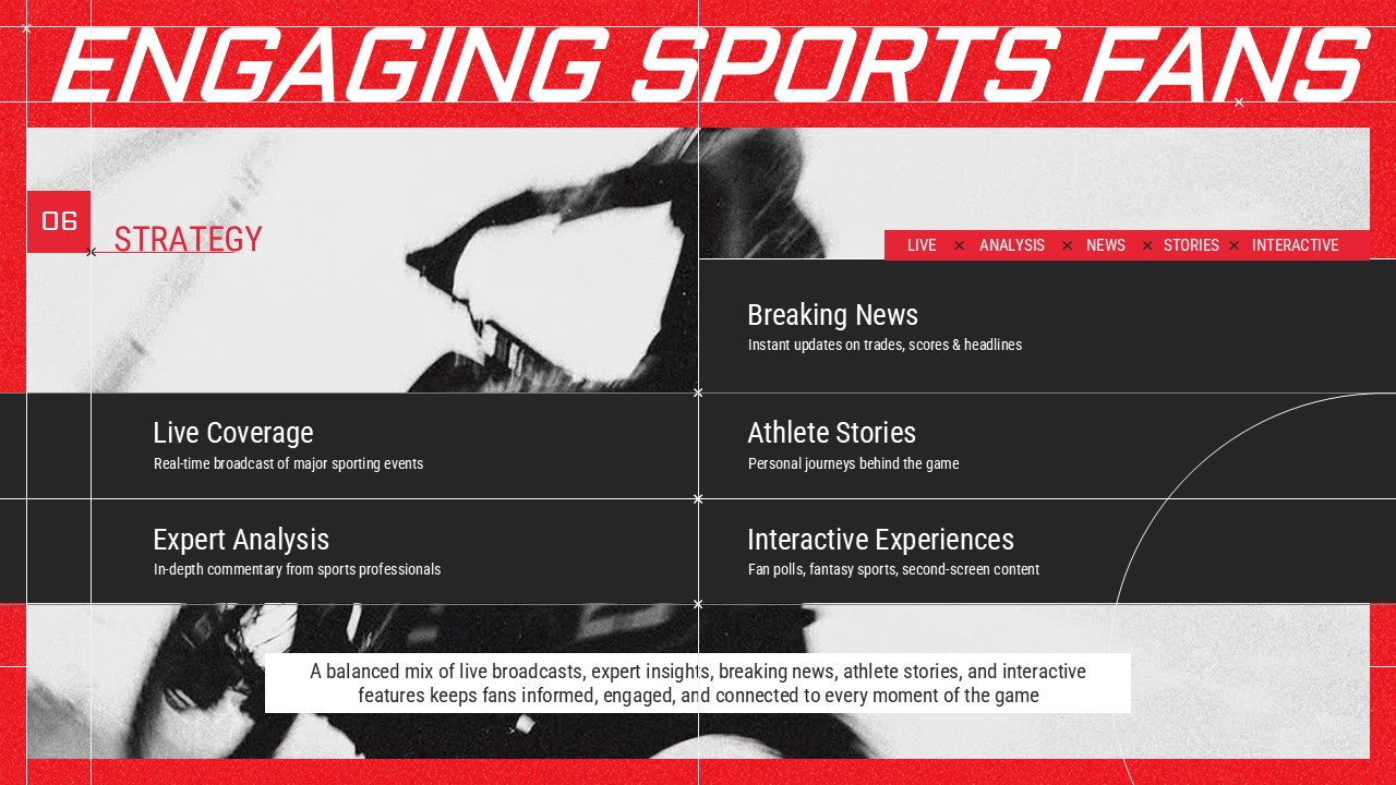 ESPN Channel Template | Sports Theme PPT & Google Slides